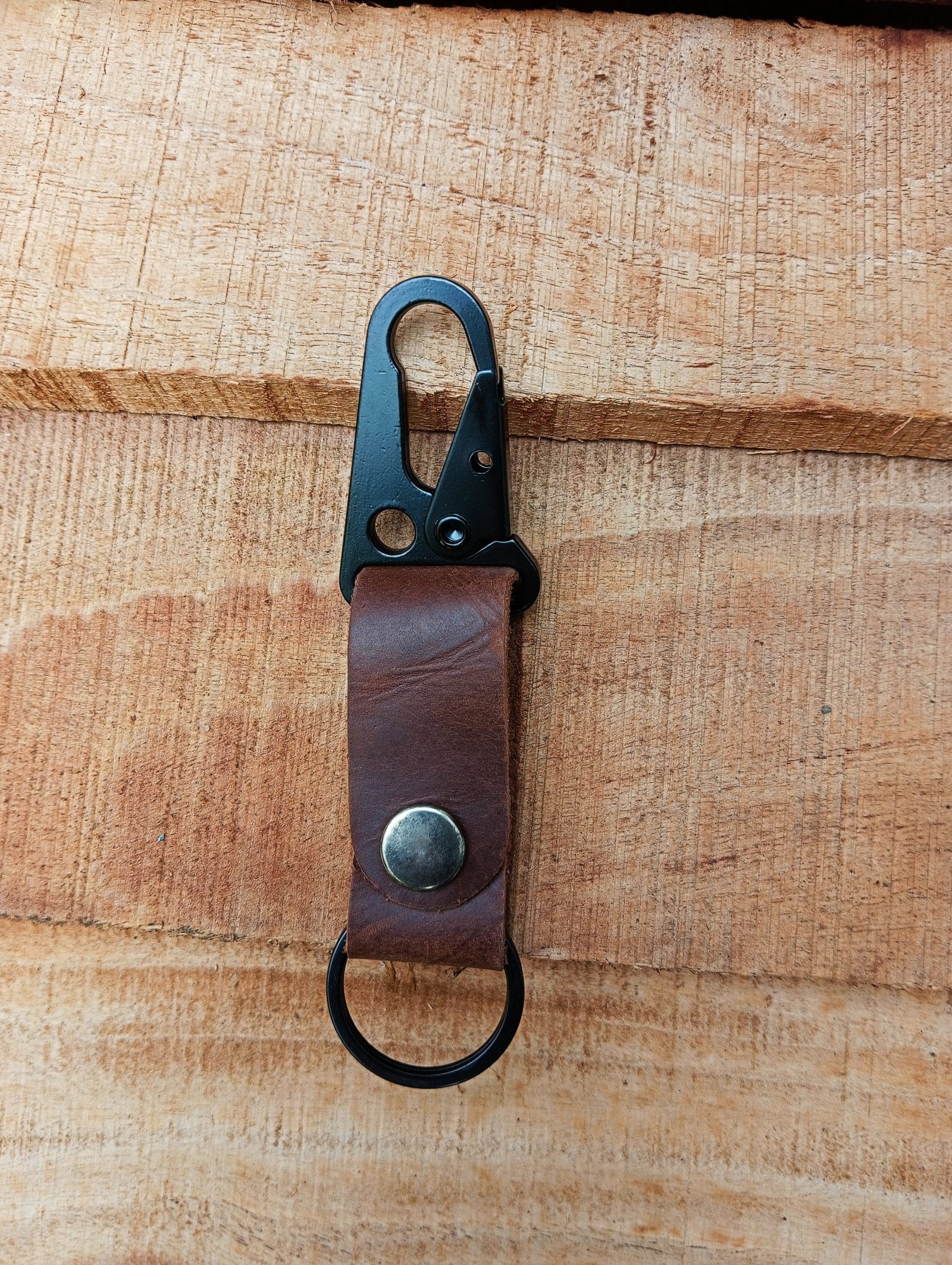 TANWOOD Black Buckle Keychains with Loop - Tanwood Leather